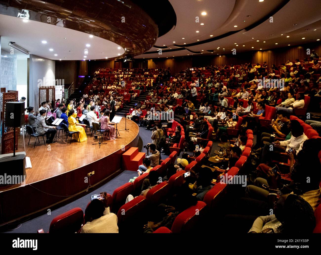 Nairobi, Kenya. 18th Apr, 2024. Members of the traditional instrument ...