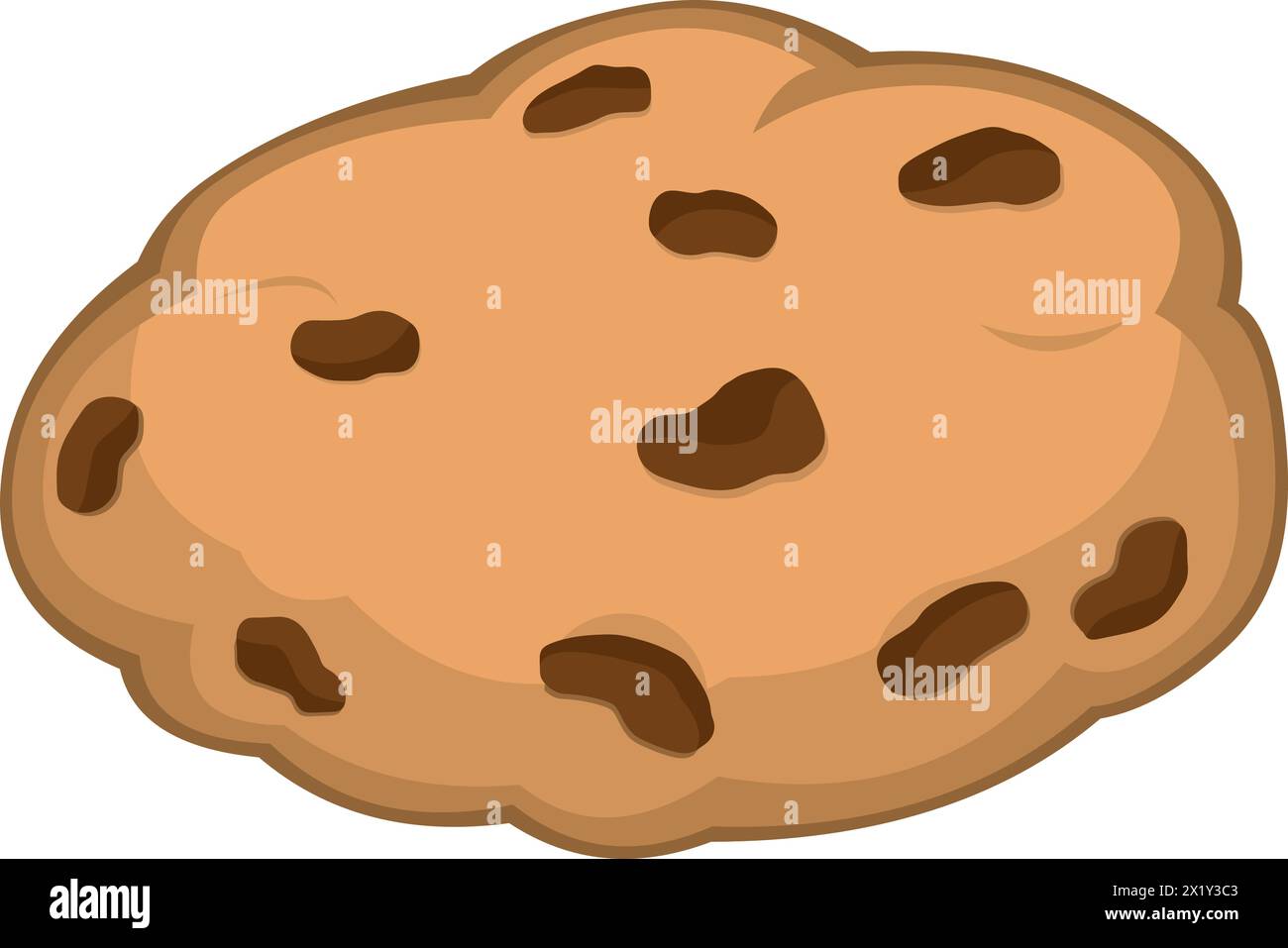 vector chocolate chip cookie Stock Vector Image & Art - Alamy