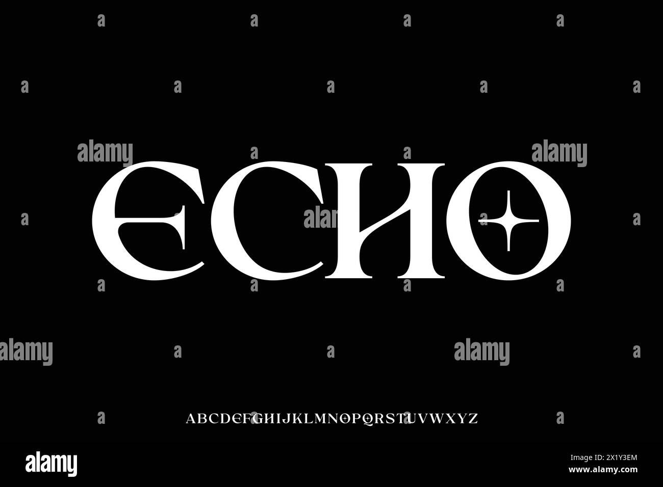 Elegant unique serif alphabet display font vector illustration Stock Vector Image & Art - Alamy