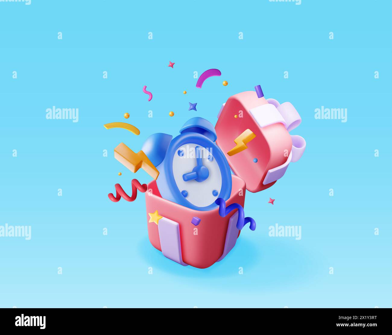 Clock ribbon in Stock Vector Images - Alamy