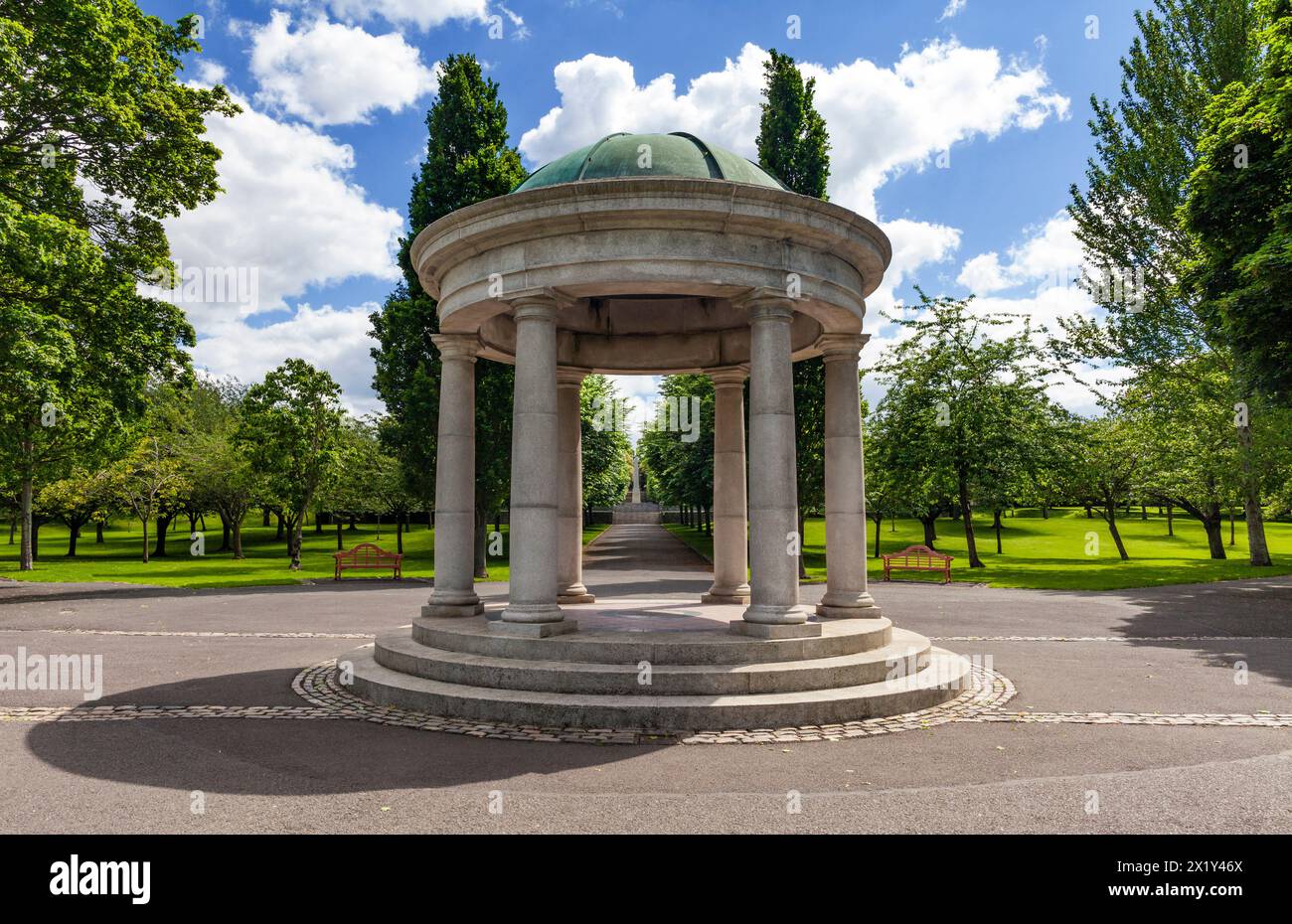 The domed temple at the side of the River Liffey in the Irish War ...