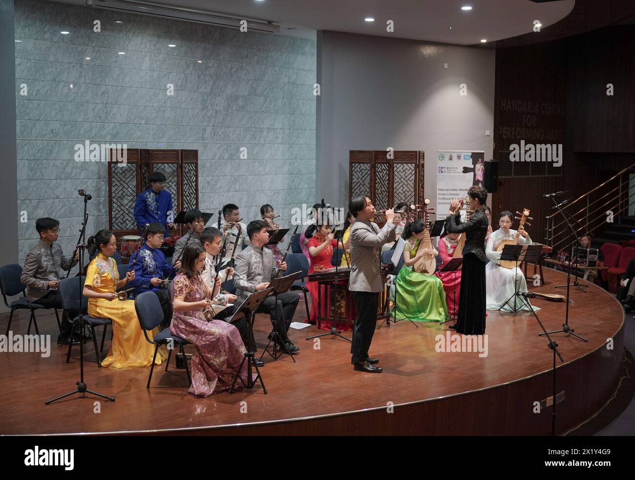 Nairobi, Kenya. 18th Apr, 2024. Members of the traditional instrument ...