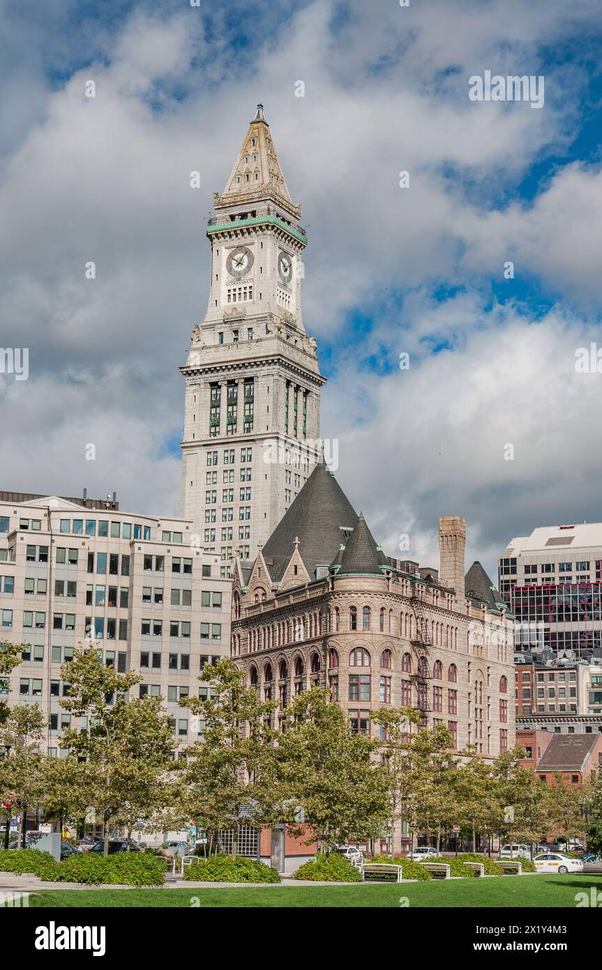 Bostons Custom House Tower, Massachusetts USA Stock Photo - Alamy