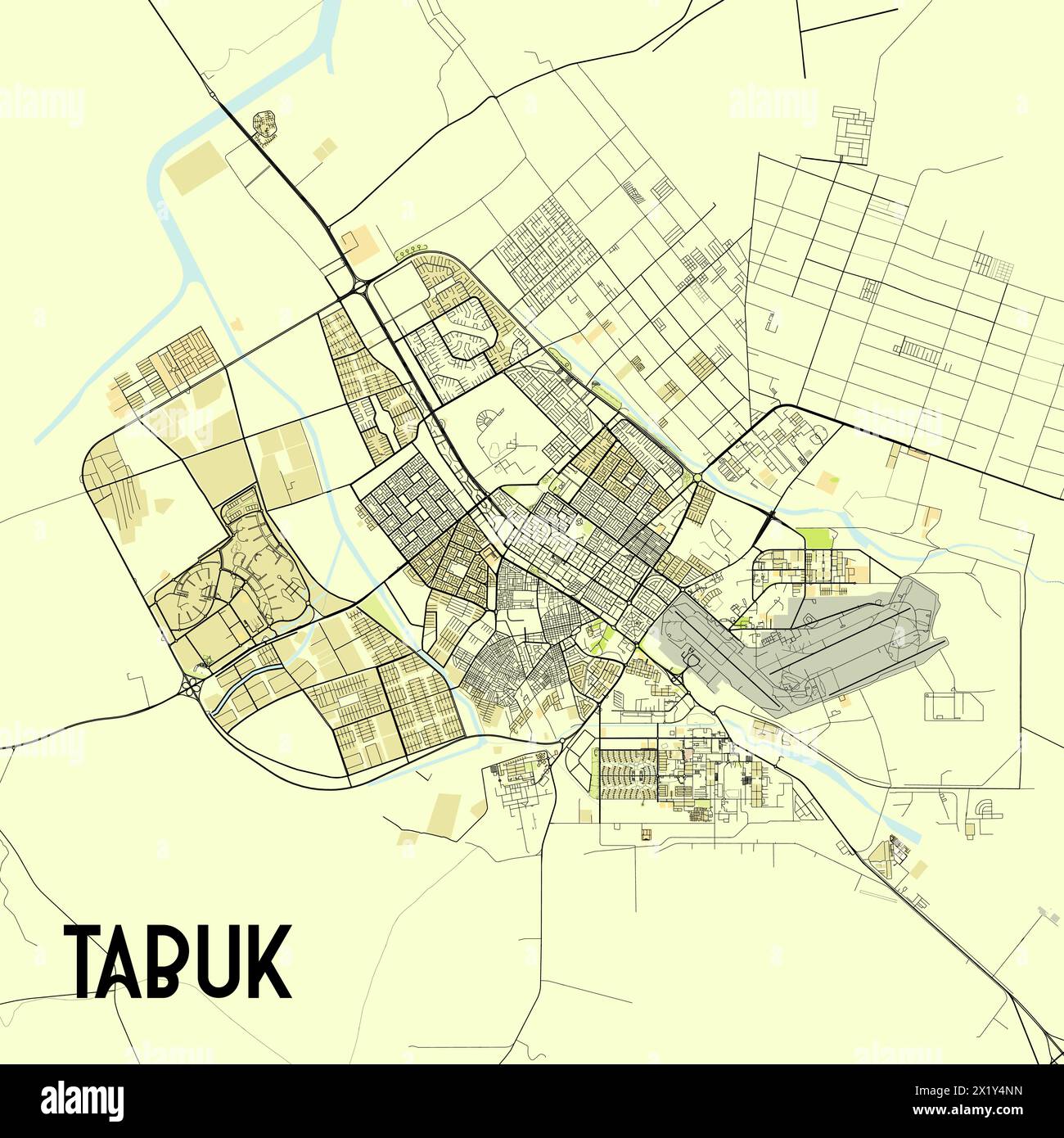 Tabuk Saudi Arabia Vector City Map Stock Vector Image And Art Alamy