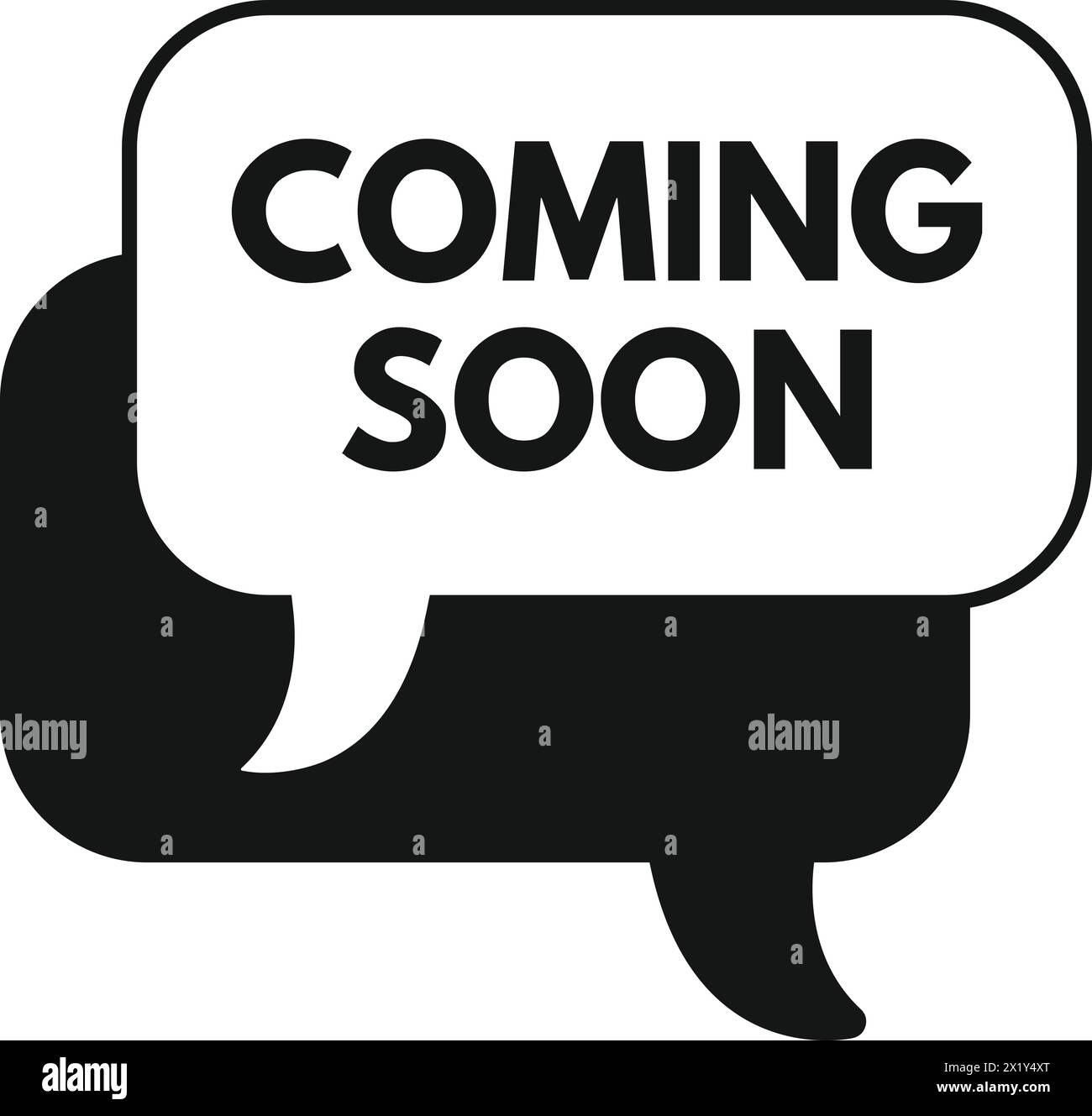 Template coming soon icon simple vector. Advert brand. Modern time seal ...