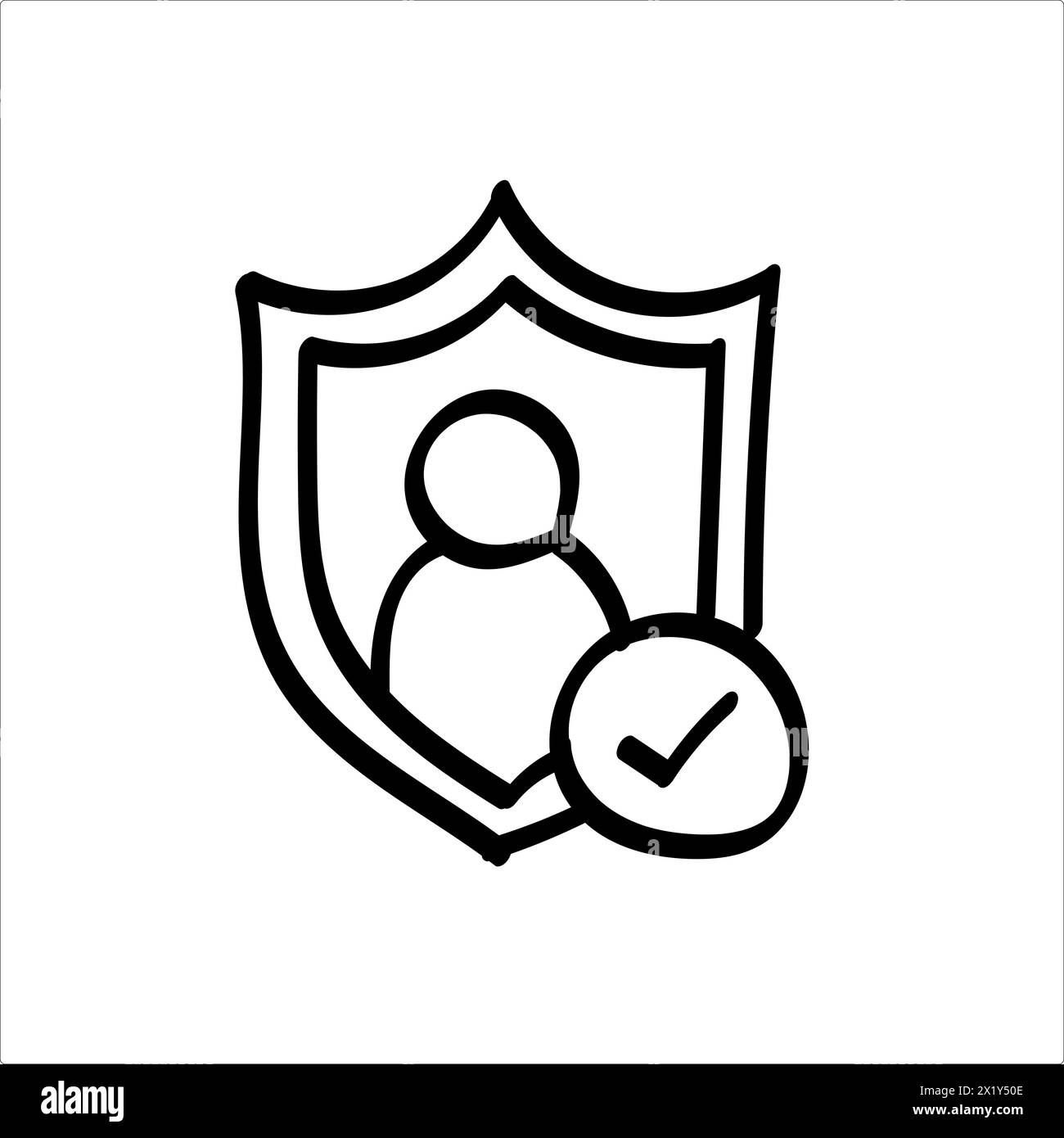 Flat icon of safe, securite, private, privacy vector Stock Vector Image ...