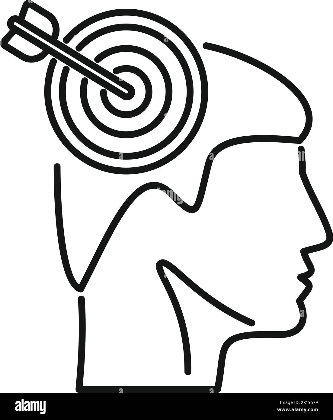 Target of motivational speaker icon outline vector. Success performance ...