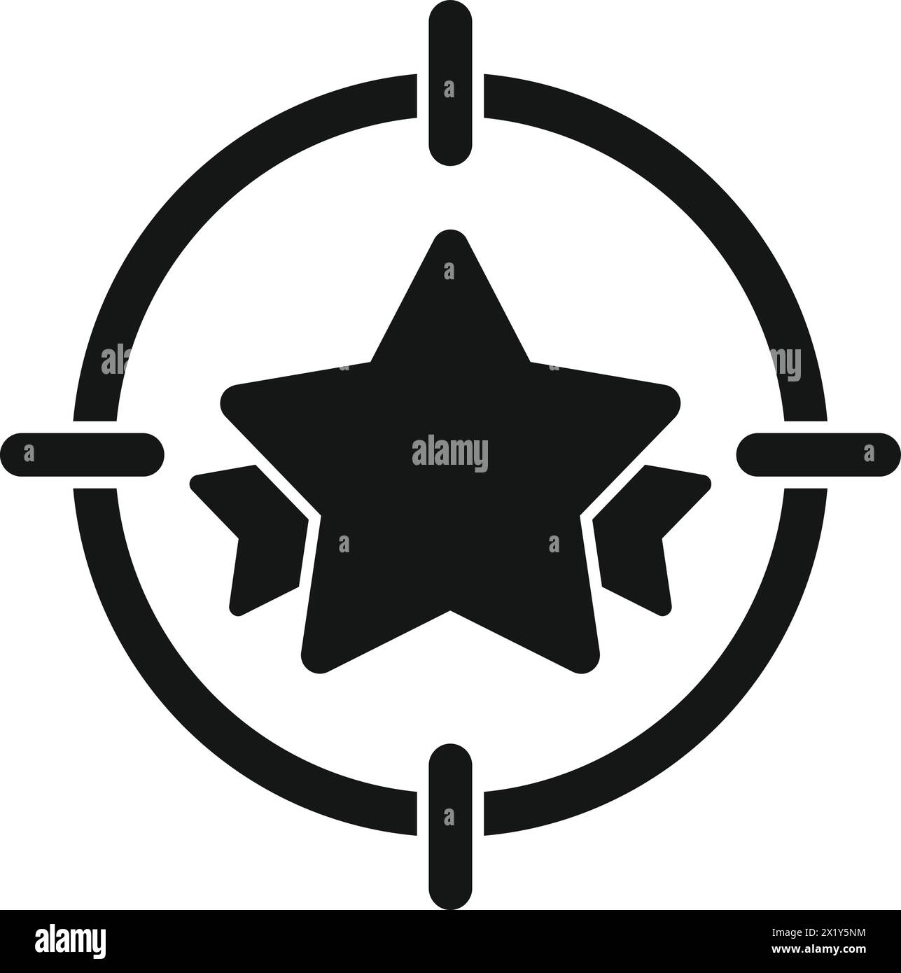 Target of star speaker icon simple vector. Motivational leader ...