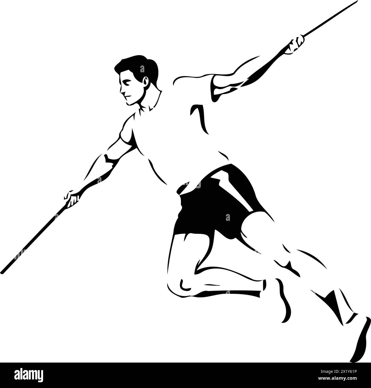 Javelin vector vectors Black and White Stock Photos & Images - Alamy