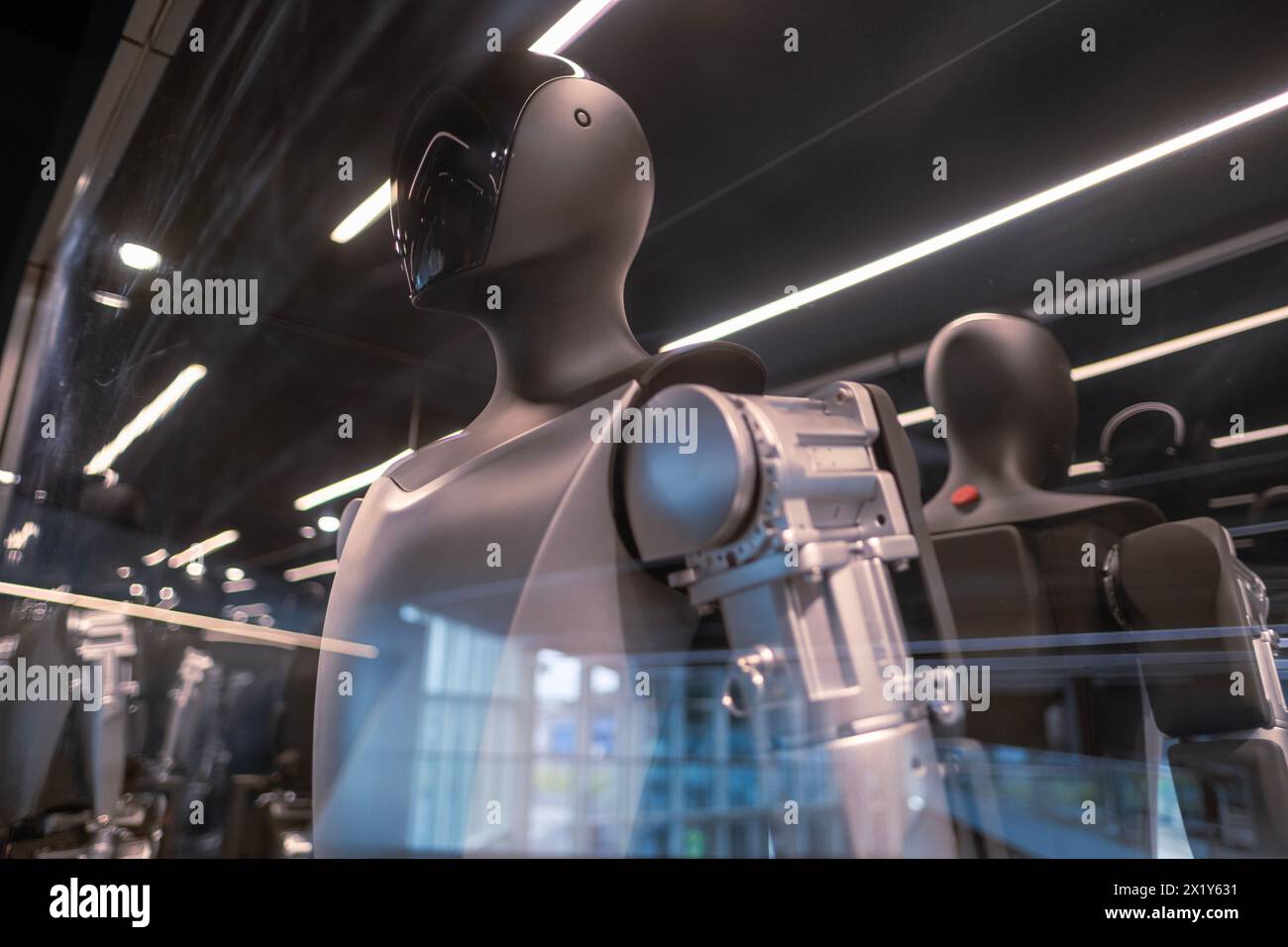 futuristic humanoid robot named Tesla Bot Optimus, designed by Tesla ...