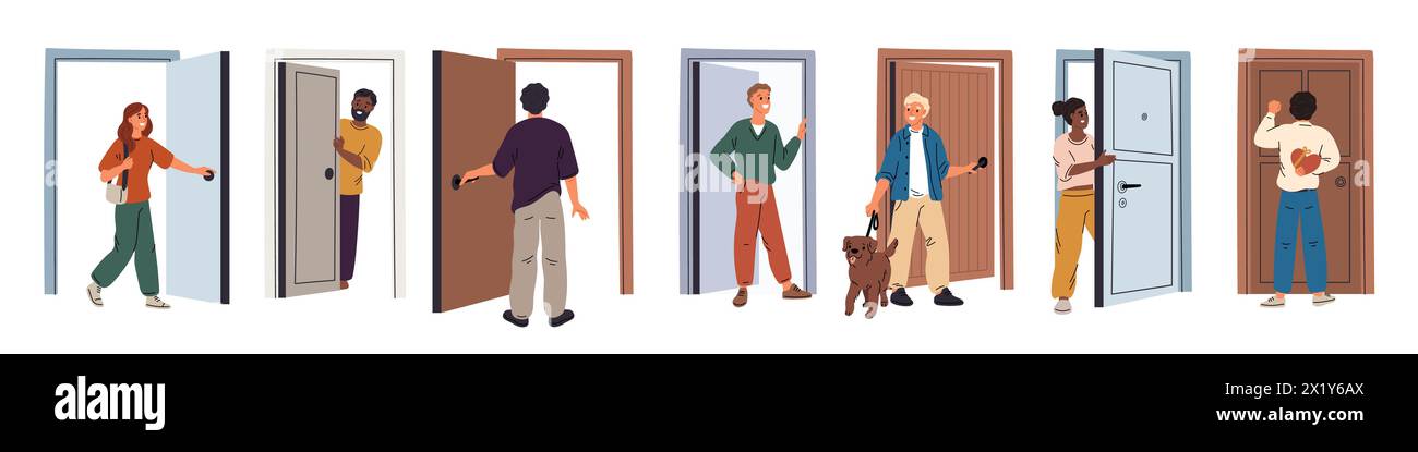 Peeking out exit Stock Vector Images - Alamy