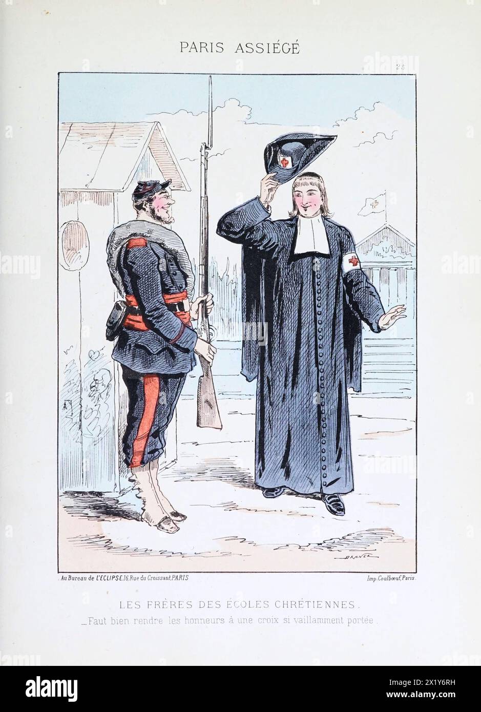 Vintage art Life in Paris during the Siege of 1870-1871. Cartoonish ...