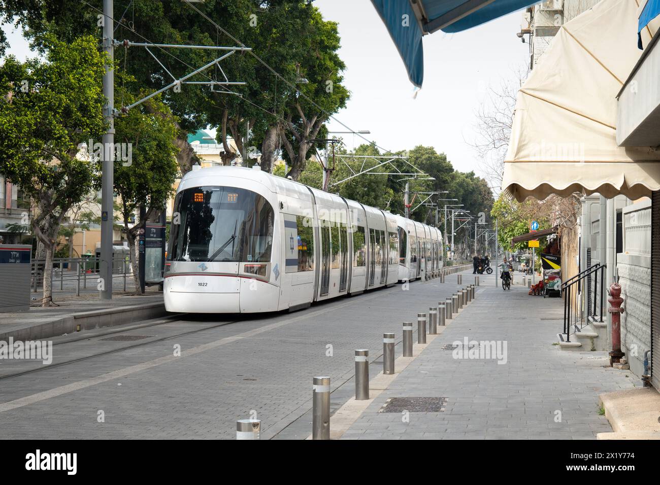 Tel Aviv, Israel - March 29, 2024: Modern streetcar on Jerusalem ...