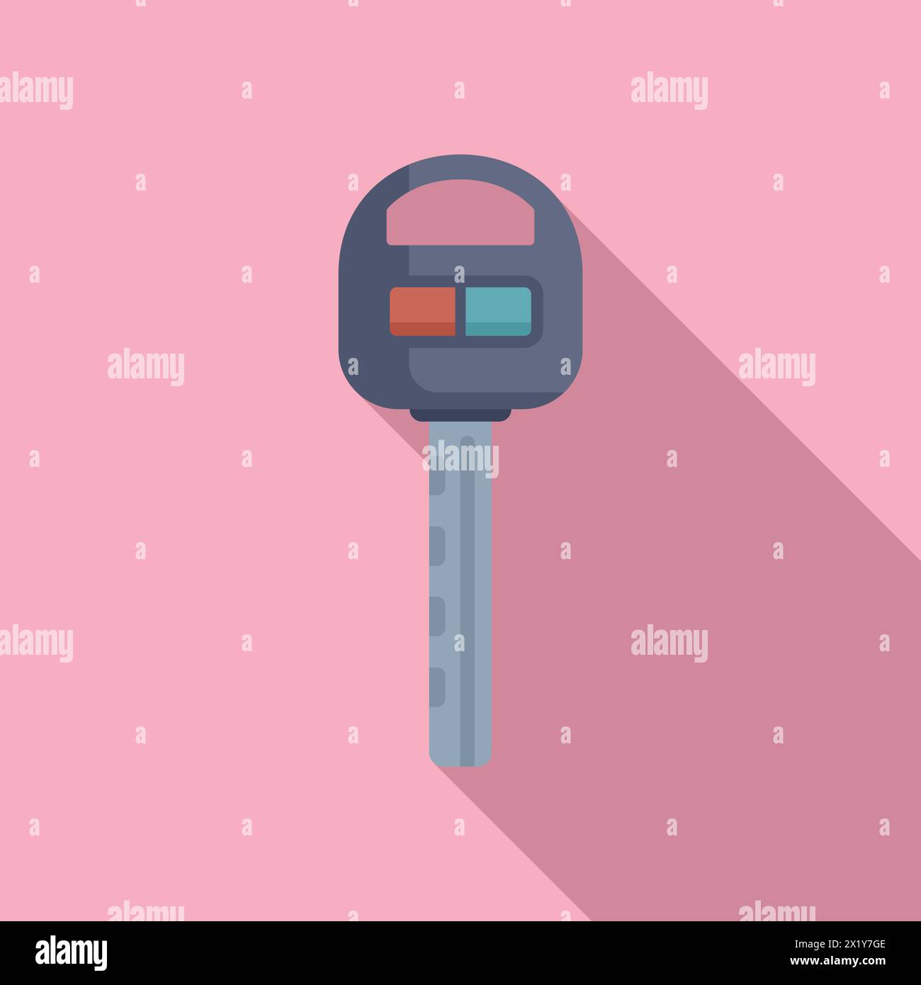 Smart vehicle key icon flat vector. Electronic access. Ignition trunk ...