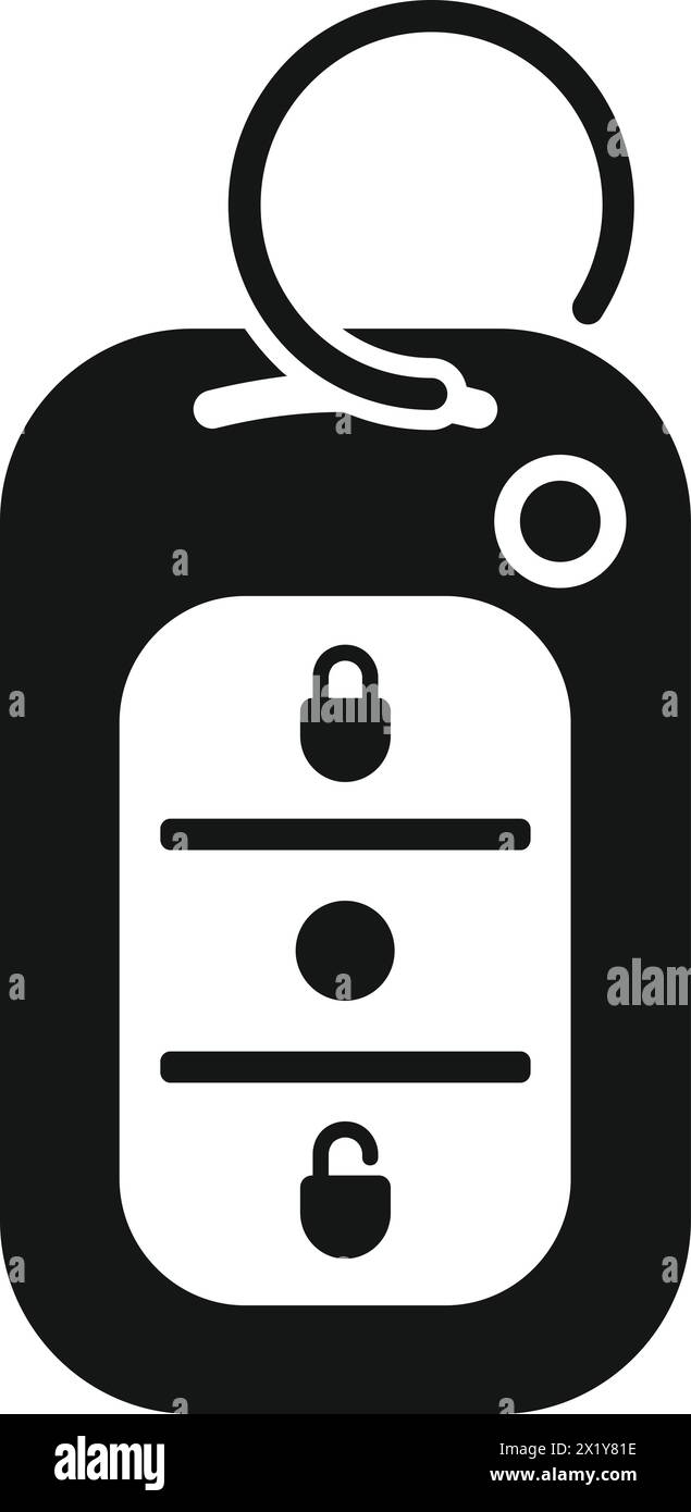 Alarm auto system icon simple vector. Smart key. Security control ...