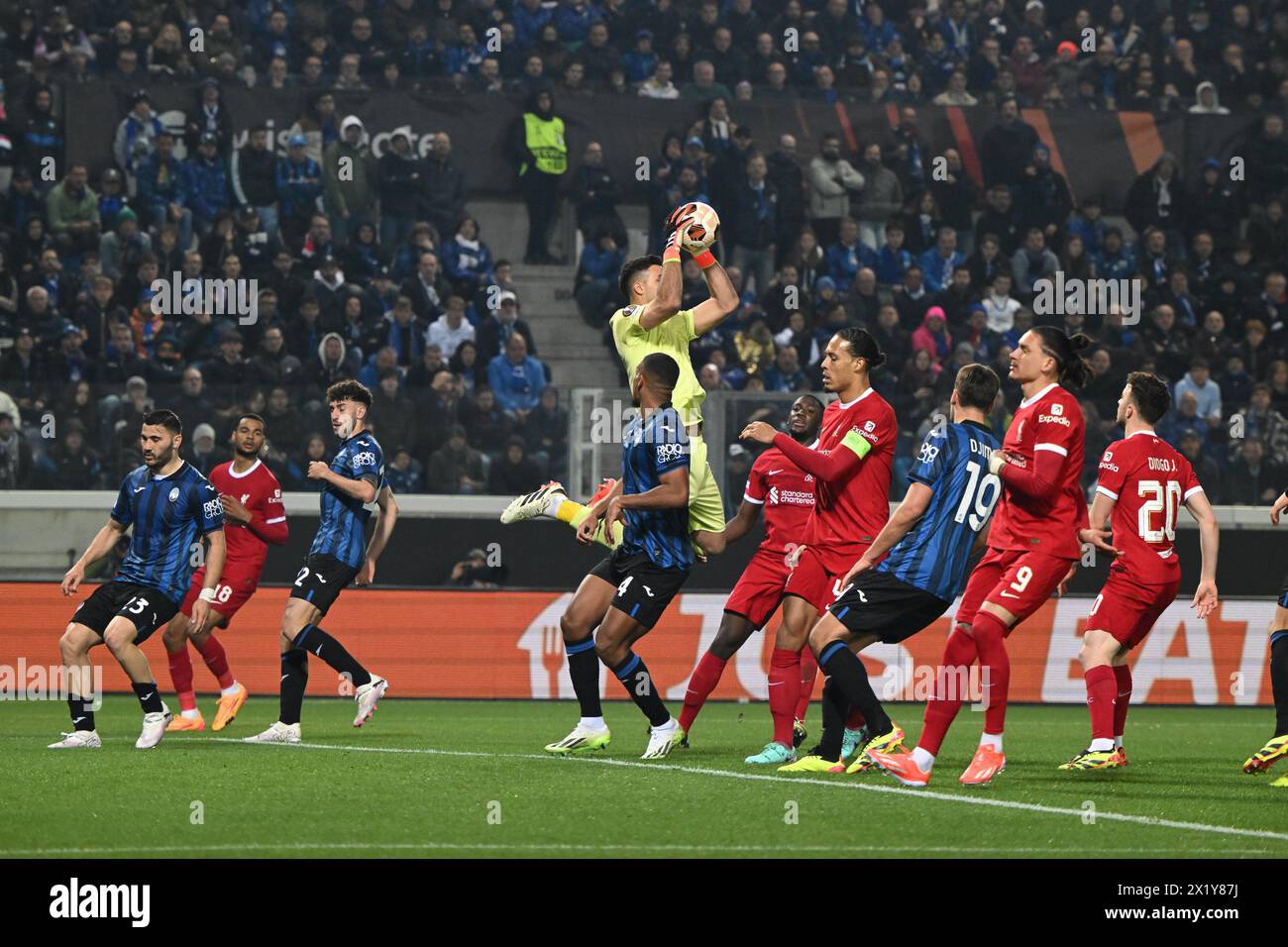Juan Musso of Atalanta BC during the UEFA Europa League quarter finals ...