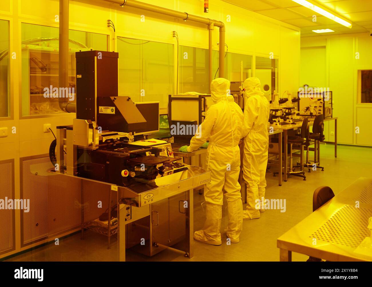 EVG mask aligner. Photolithography Room. Cleanroom. Nanotechnology ...