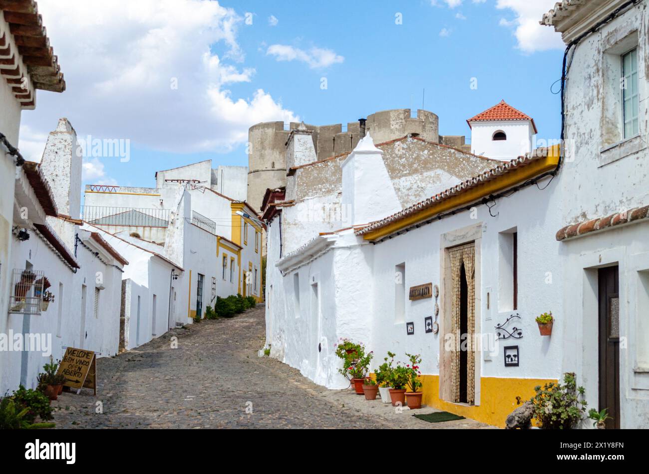 street with houses of traditional architecture in the medieval village ...
