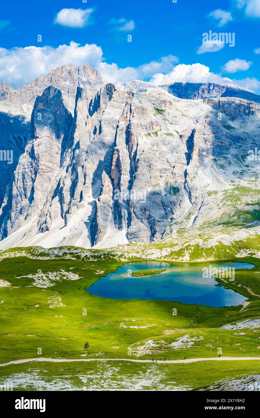 Description: View on Lago dei Piani and Cordei dei Piani in the ...