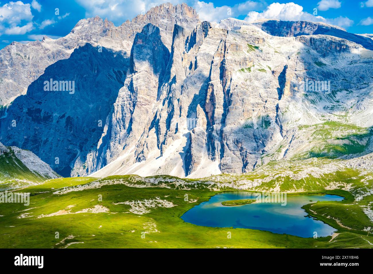 Description: View on Lago dei Piani and Cordei dei Piani in the ...