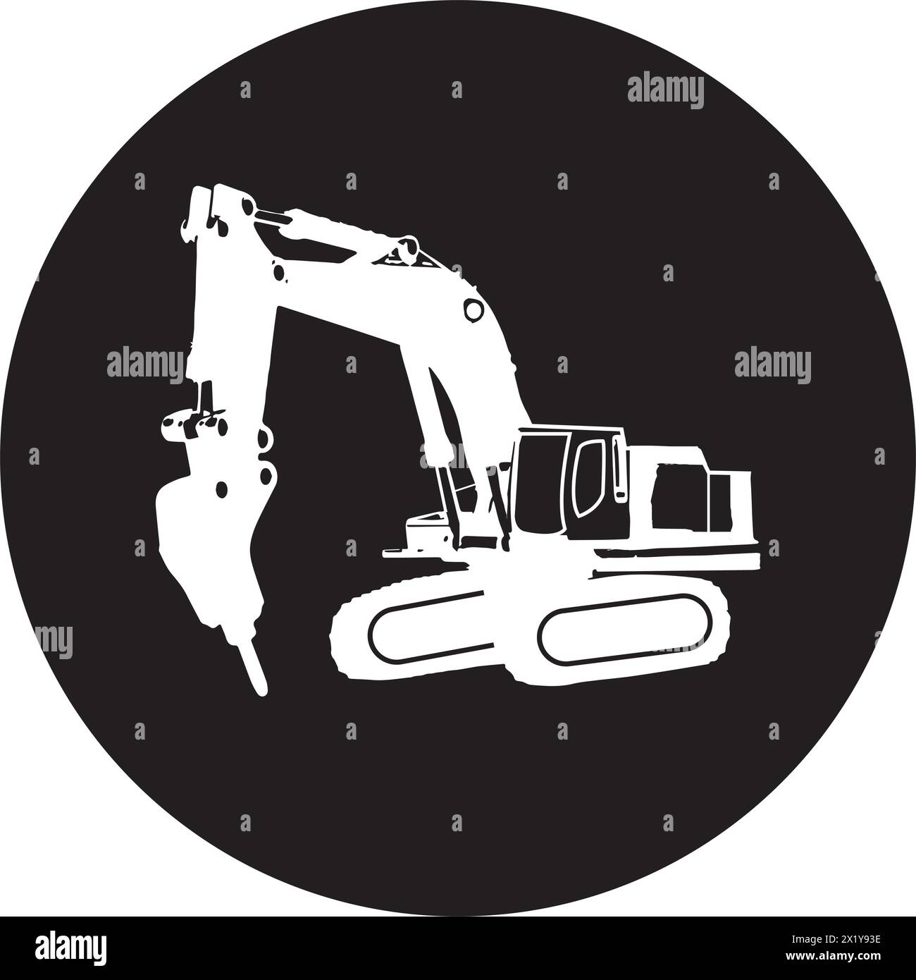 Excavator icon vector illustration simple design Stock Vector Image ...