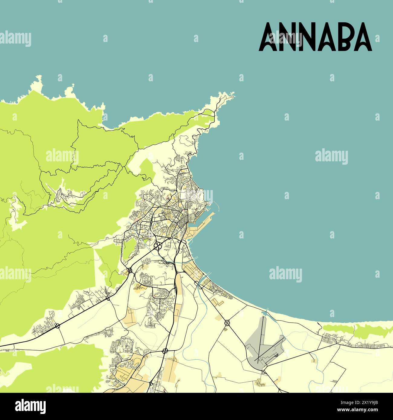 Map of annaba hi-res stock photography and images - Alamy