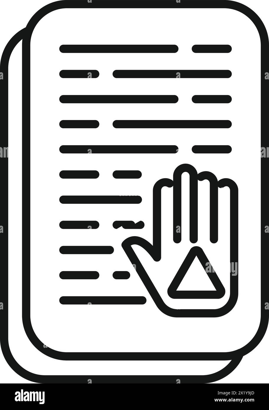 Civil paper disclaimer icon outline vector. Legal mark. Corporate ...