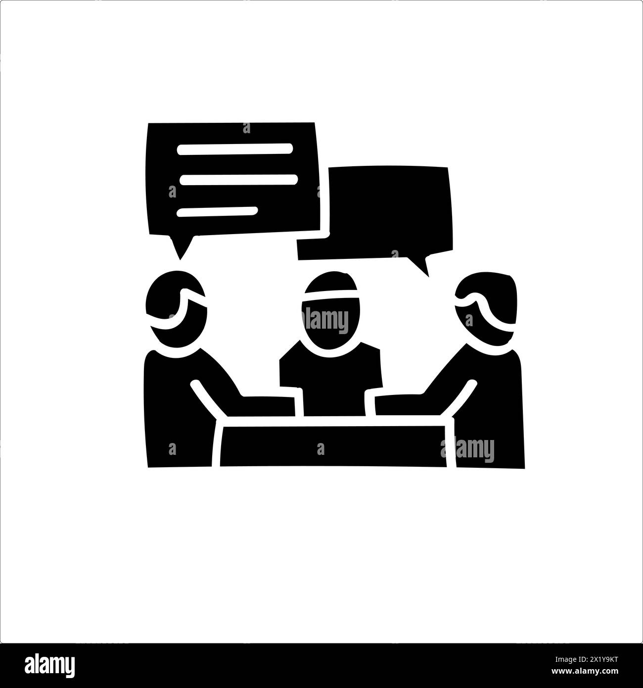 Flat icon of conversation, meeting vector Stock Vector Image & Art - Alamy