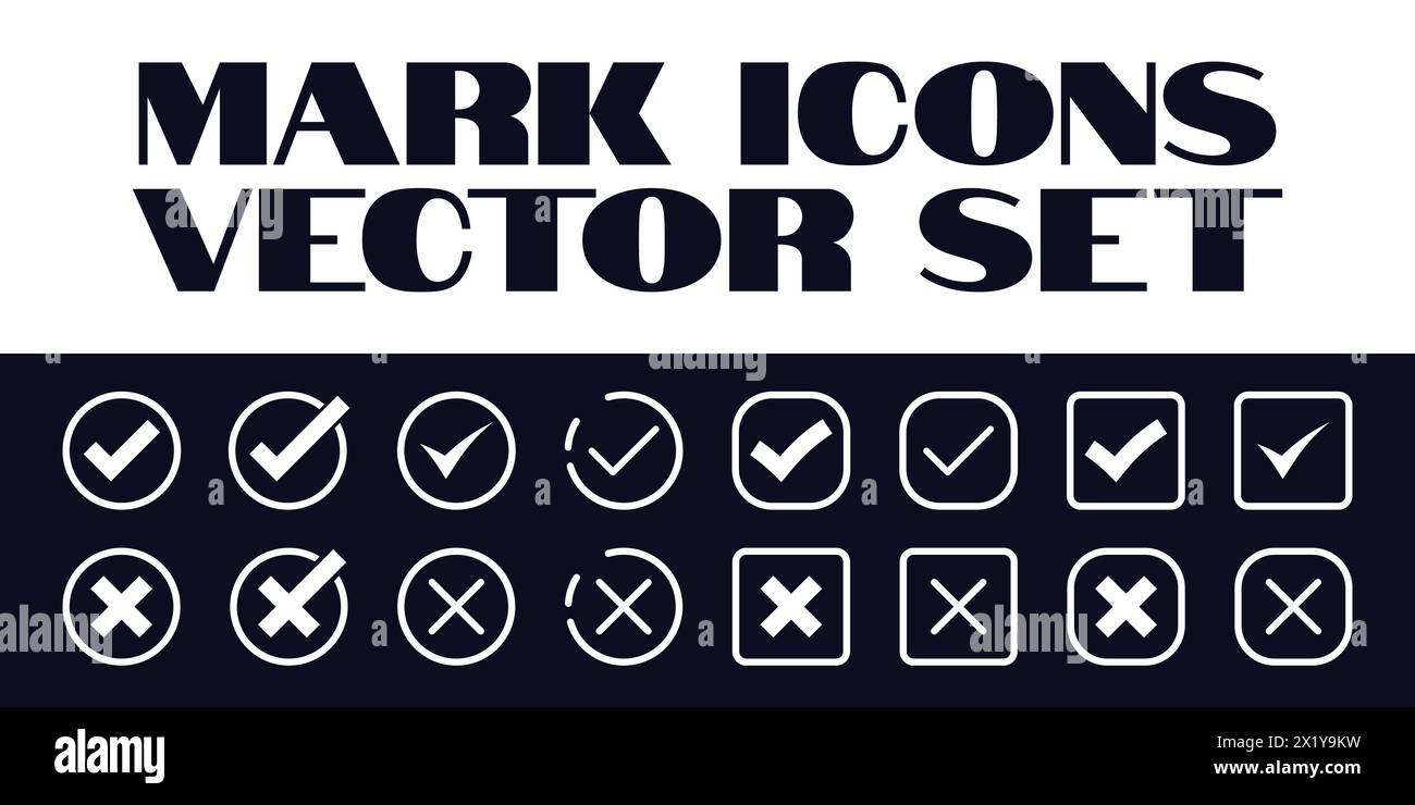 Checkmark cross exclamation mark hi-res stock photography and images ...