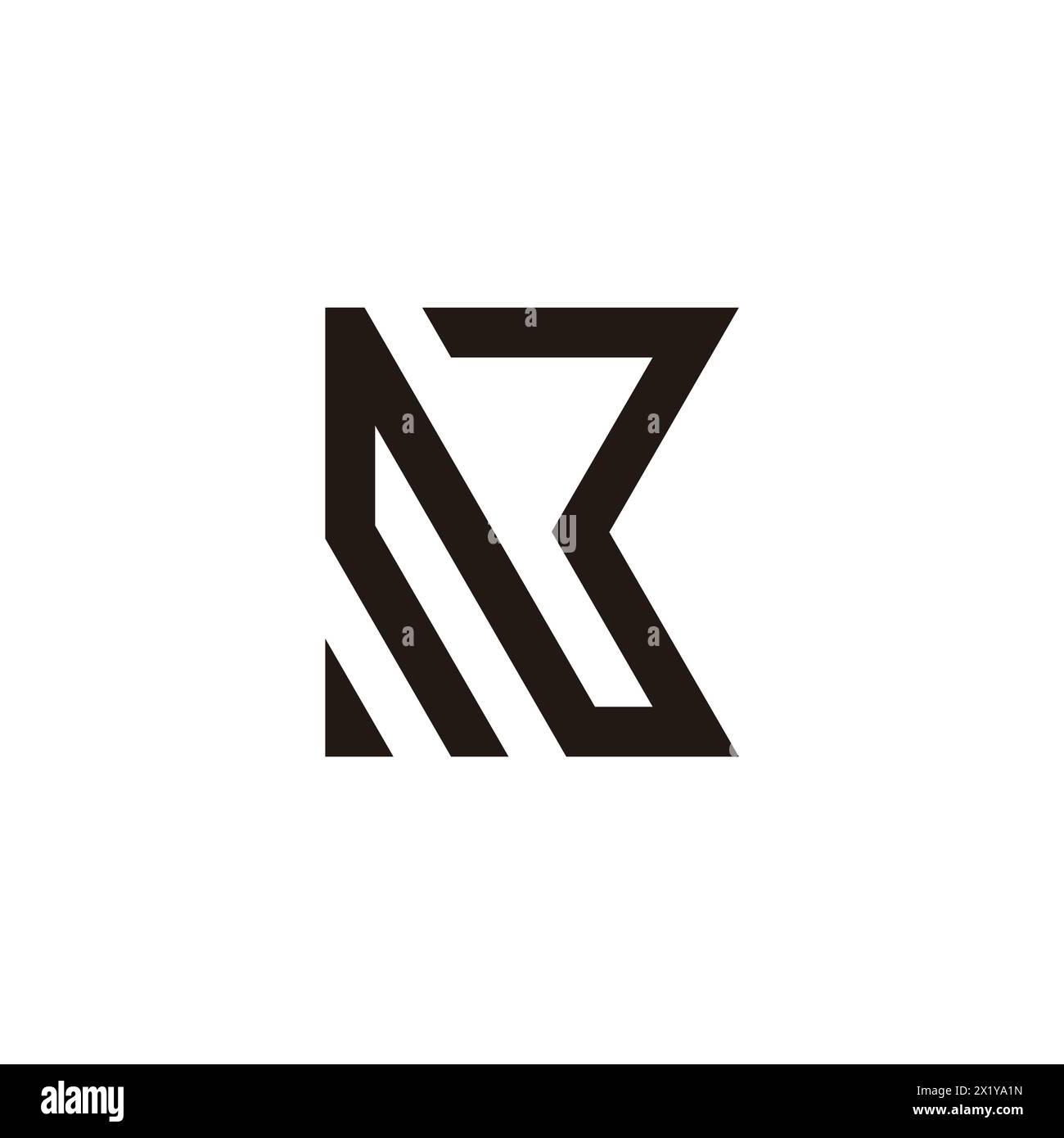 letter nk stripes geometric linear logo vector Stock Vector Image & Art ...