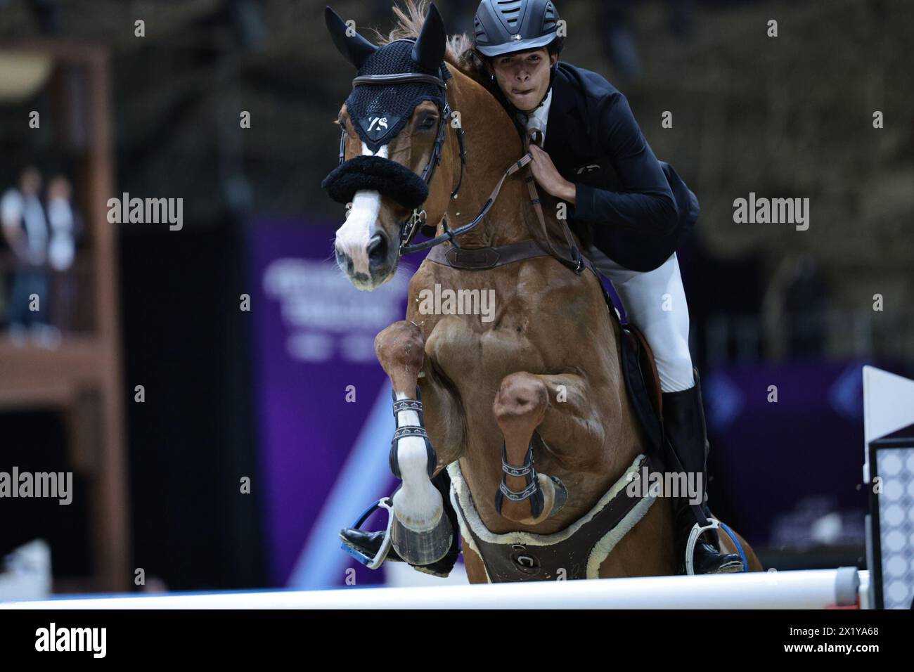 Zain Shady Samir of Egypt with London Eye during the Longines FEI ...
