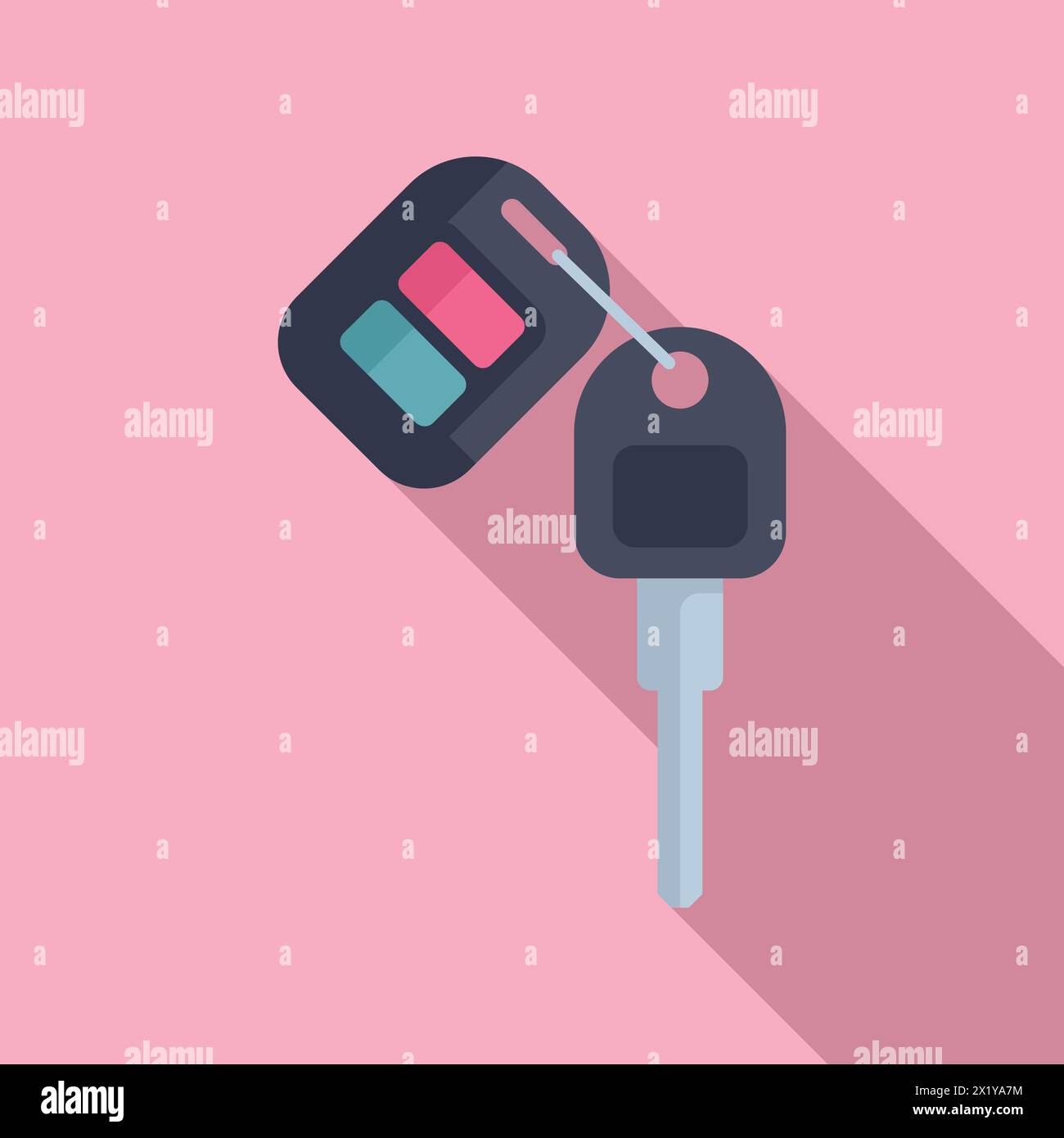 Smart key remote control icon flat vector. Object electronic device ...