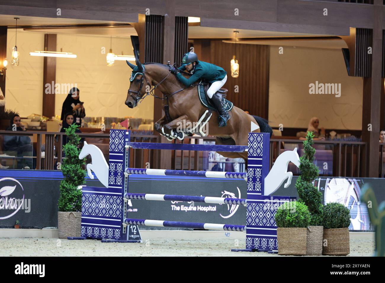 Khaled Almobty of Saudi Arabia with Jaguar King WD during the Longines ...