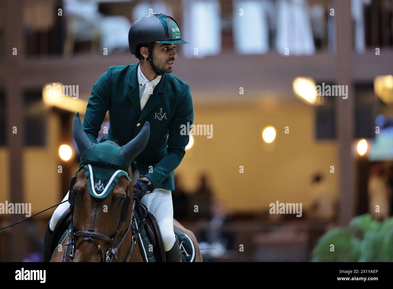 Khaled Almobty of Saudi Arabia with Jaguar King WD during the Longines ...