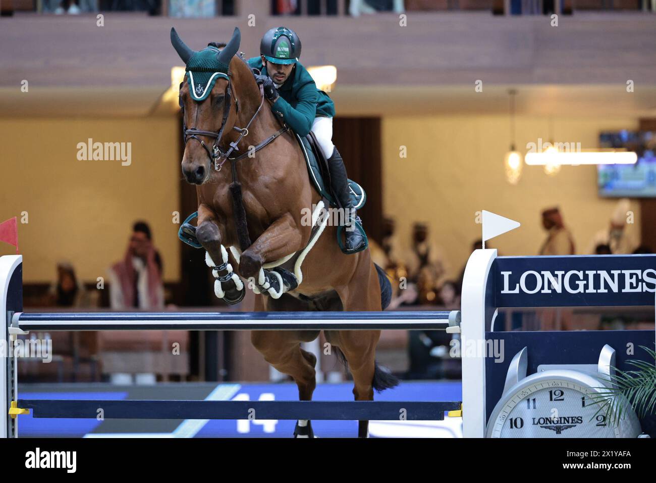 Khaled Almobty of Saudi Arabia with Jaguar King WD during the Longines ...