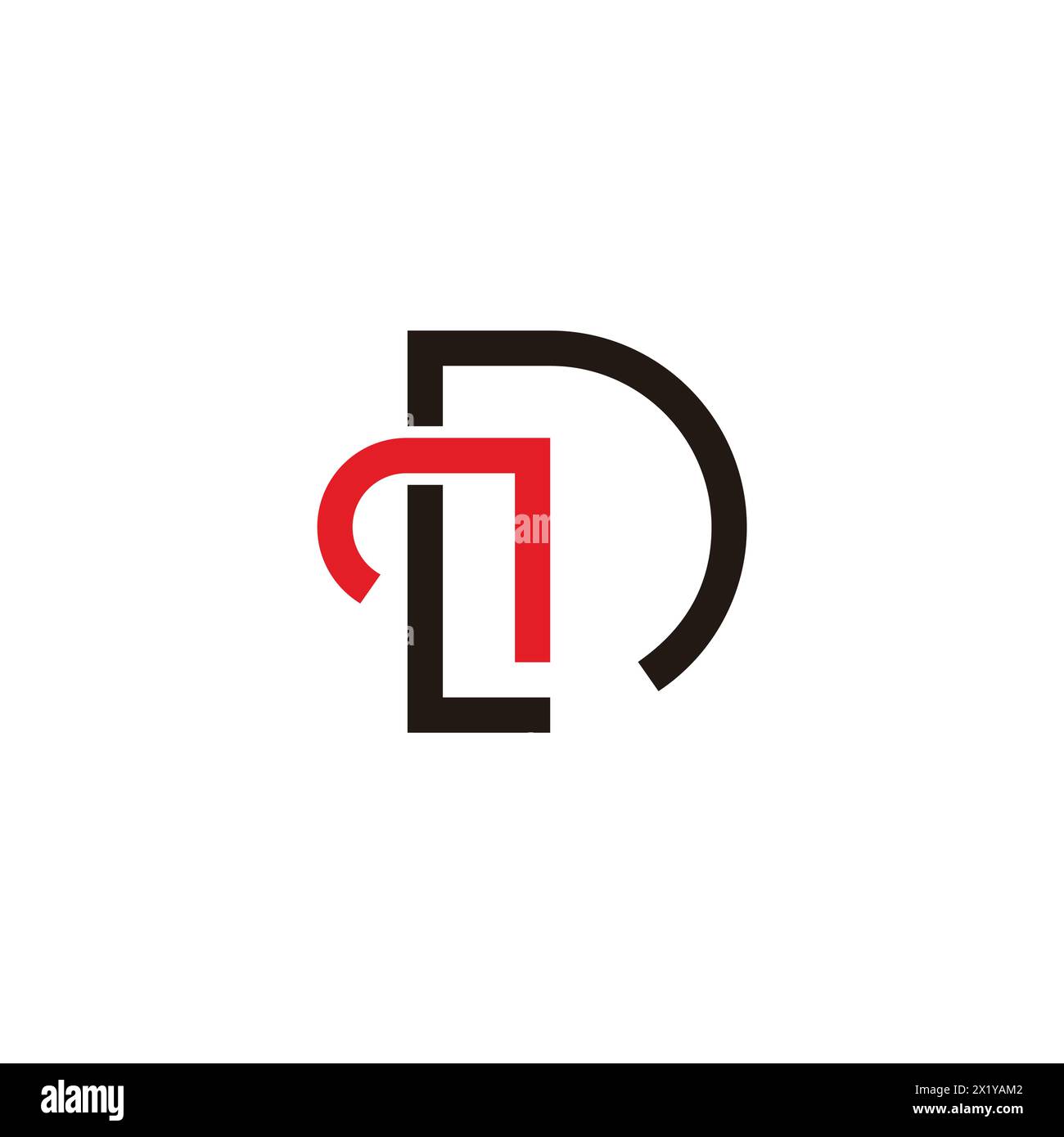 letter dr thin line arrow red logo vector Stock Vector Image & Art - Alamy