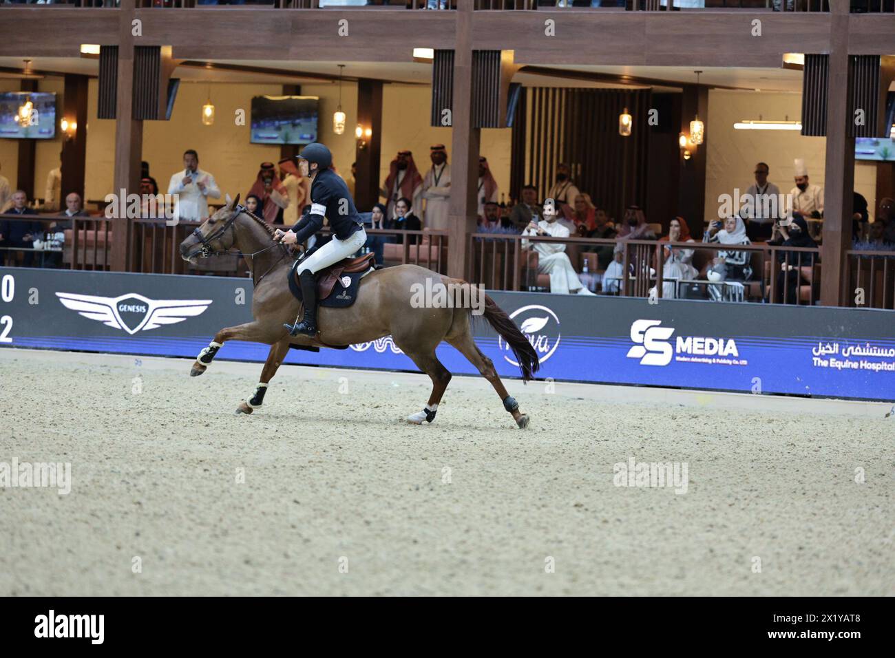 Henrik von Eckermann of Sweden with King Edward during the Longines FEI ...