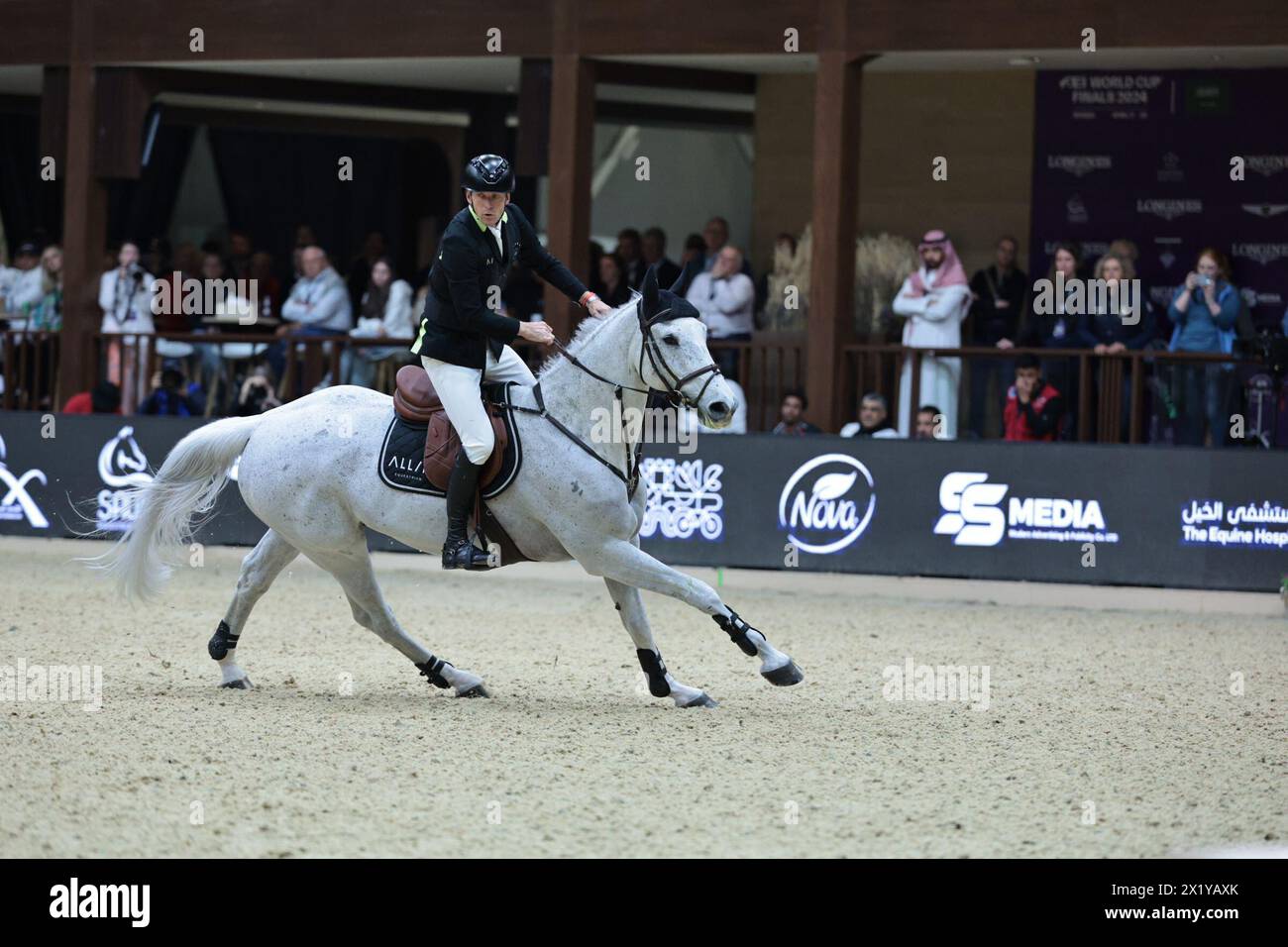 Peder Fredricson of Sweden with Catch Me Not S during the Longines FEI ...