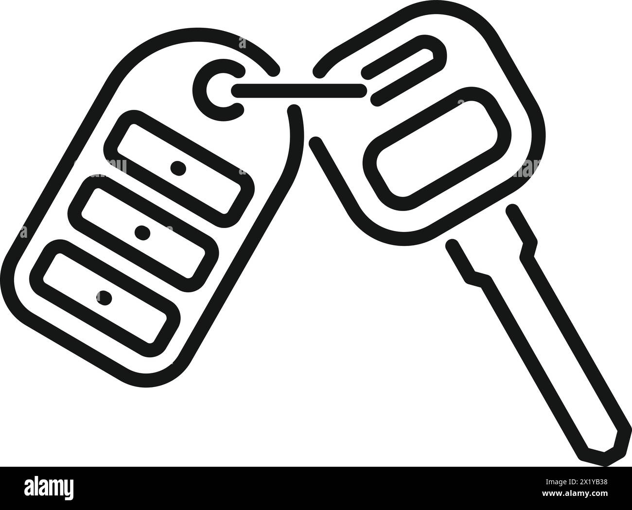 Alarm auto system icon outline vector. Smart key. Security control ...