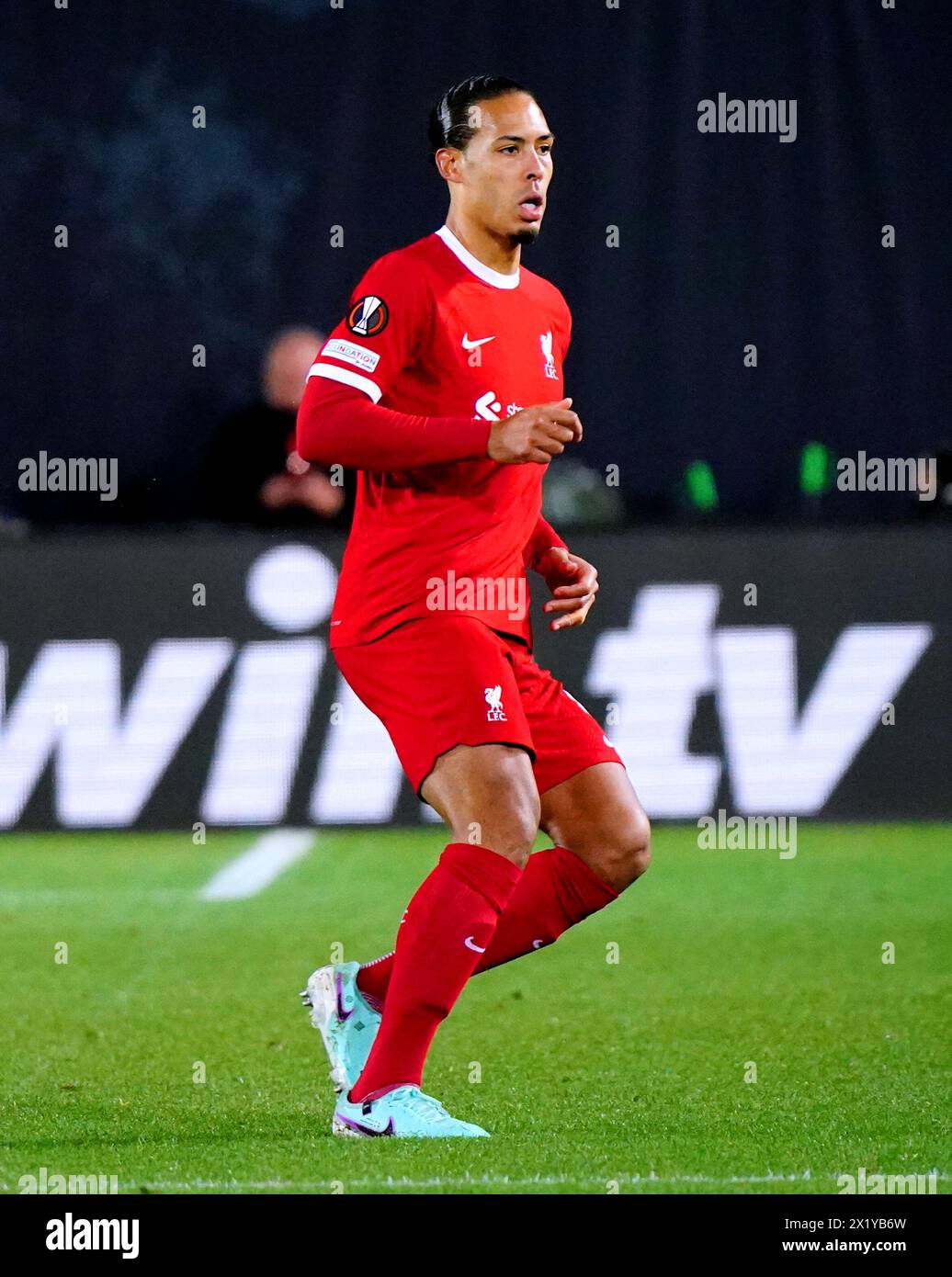 Liverpool's Virgil van Dijk during the UEFA Europa League, quarter ...