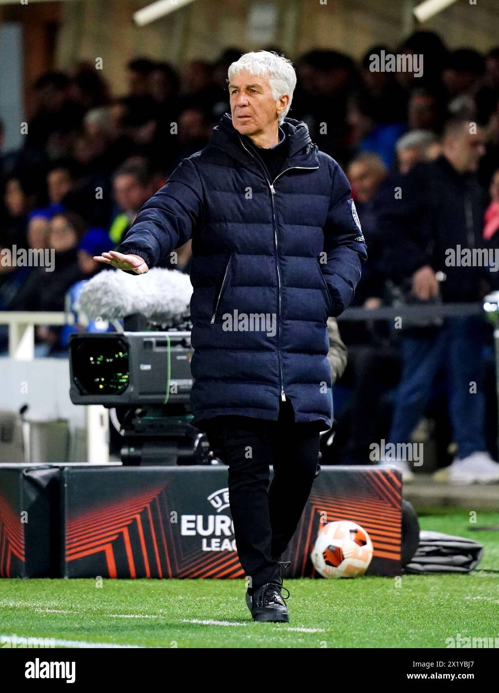 Atalanta manager Gian Piero Gasperini during the UEFA Europa League ...