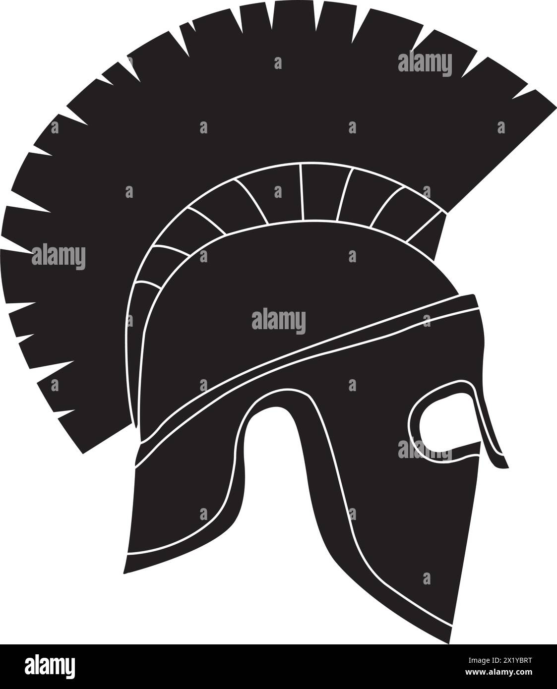 Spartan helmet line vector icon ,illustration design template Stock ...