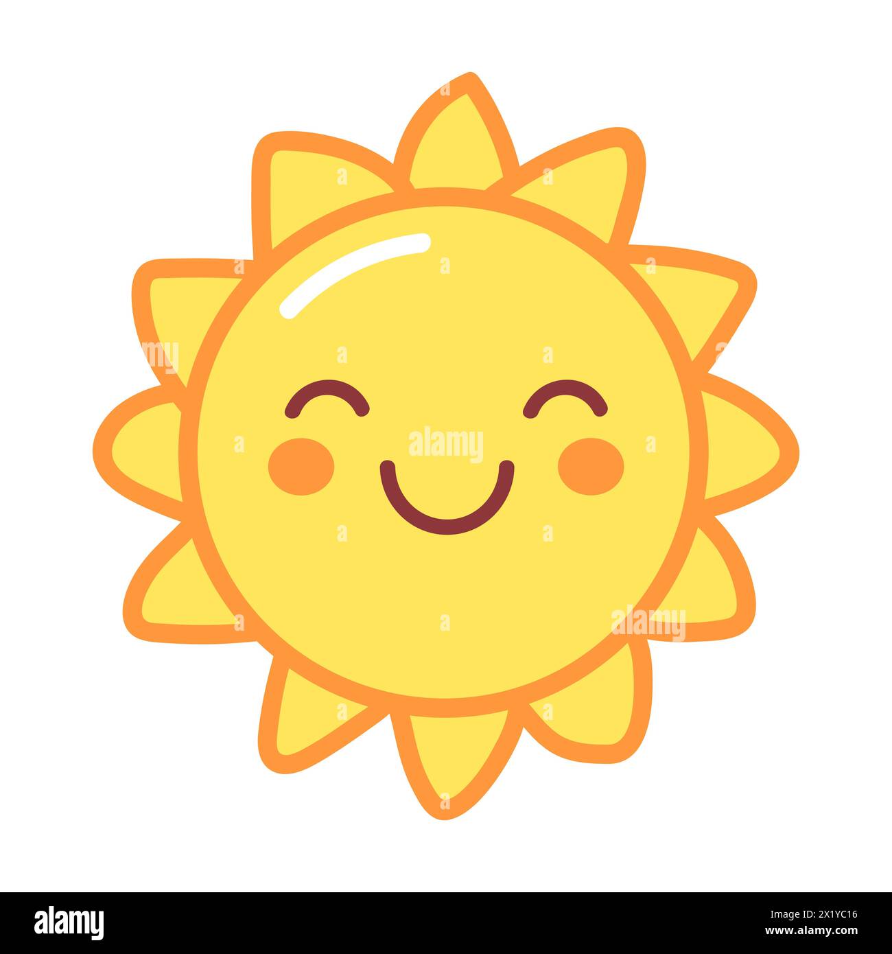 Cute cartoon sun icon. Vector template Stock Vector Image & Art - Alamy