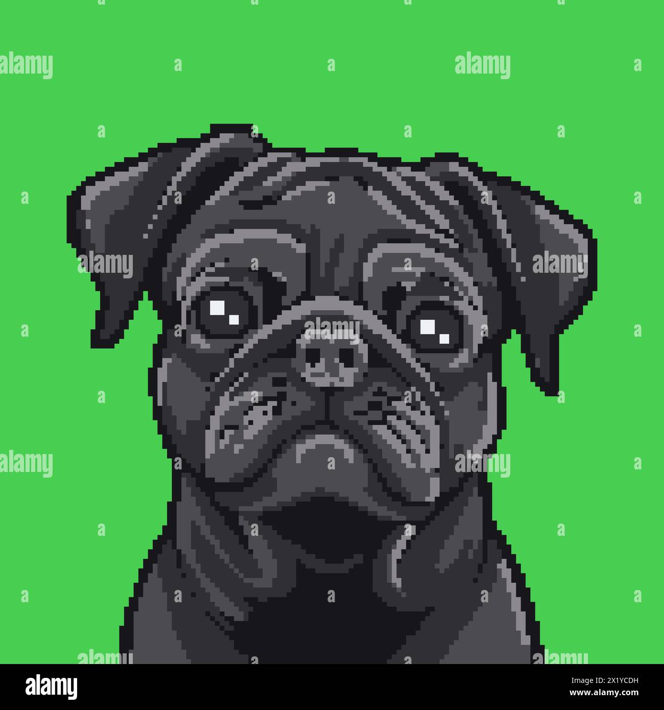 Illustration pixel art design dog hi-res stock photography and images ...