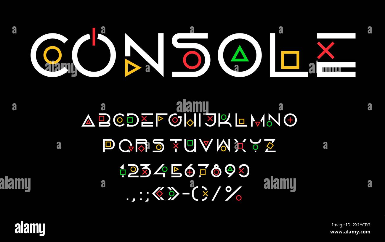 Gamer font, arcade game play type, creative typography type, english ...