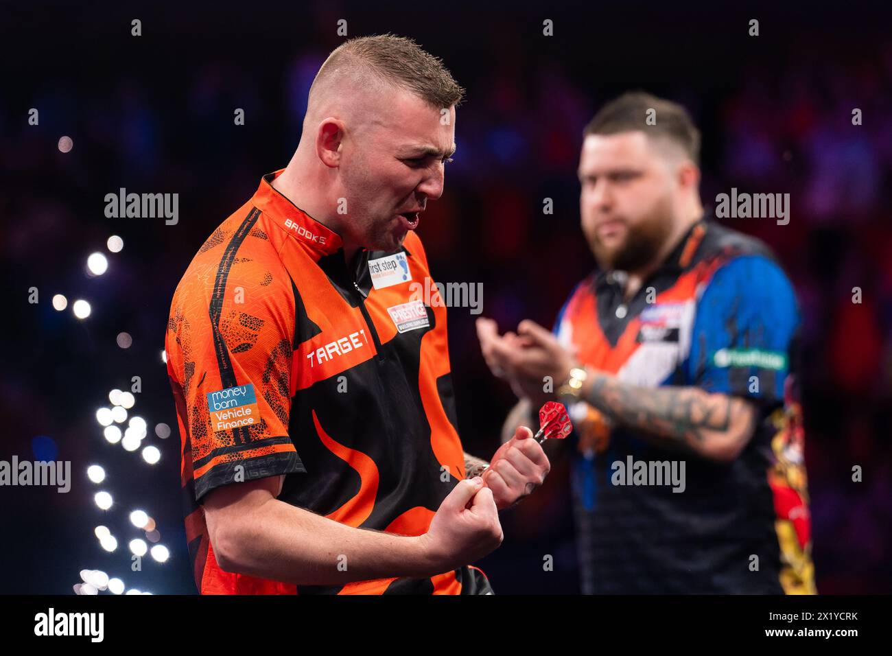 ROTTERDAM, NETHERLANDS - APRIL 18: Nathan Aspinall of England is seen ...