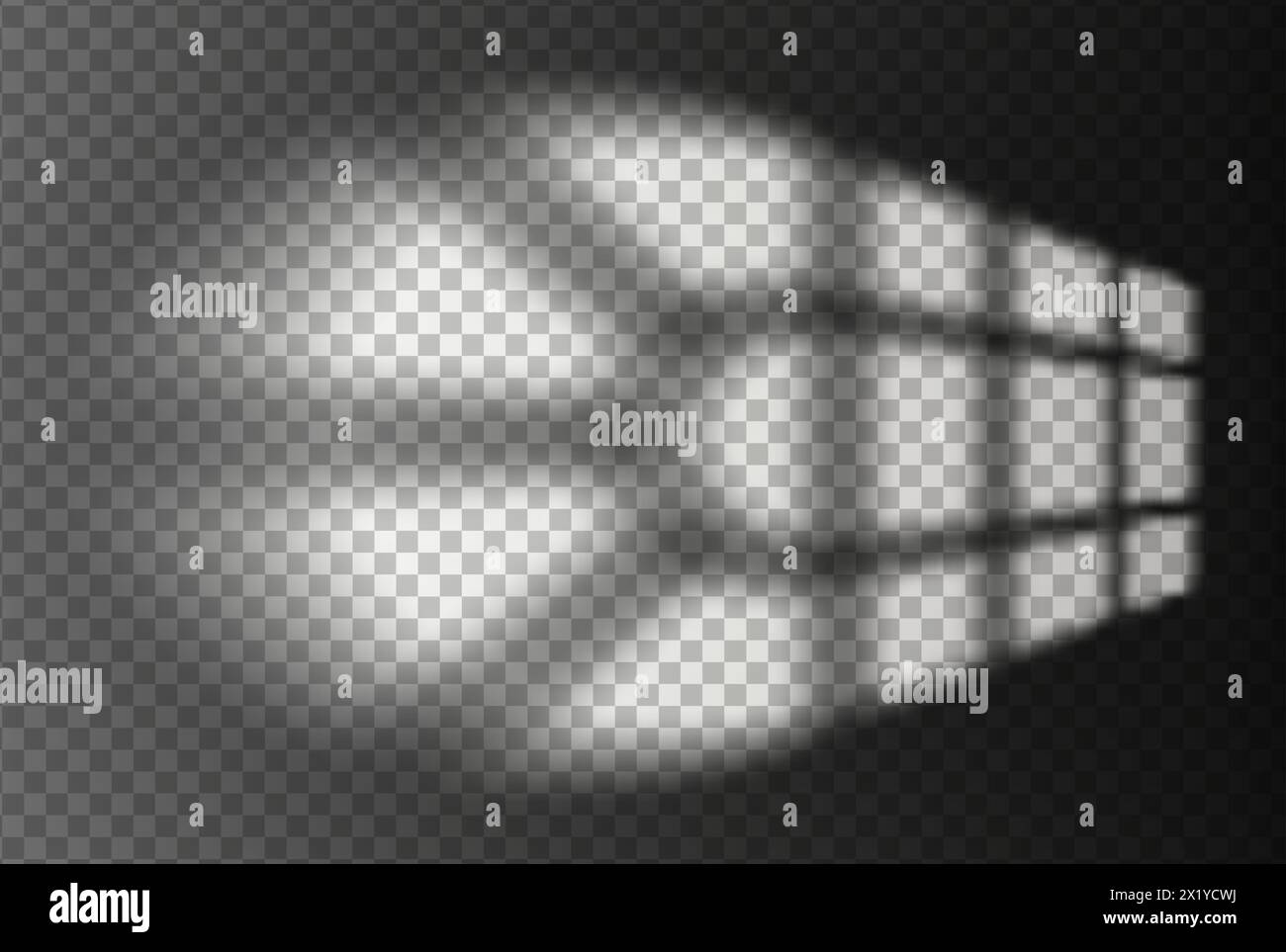 Light effect shadow overlay from arched window isolated transparent ...