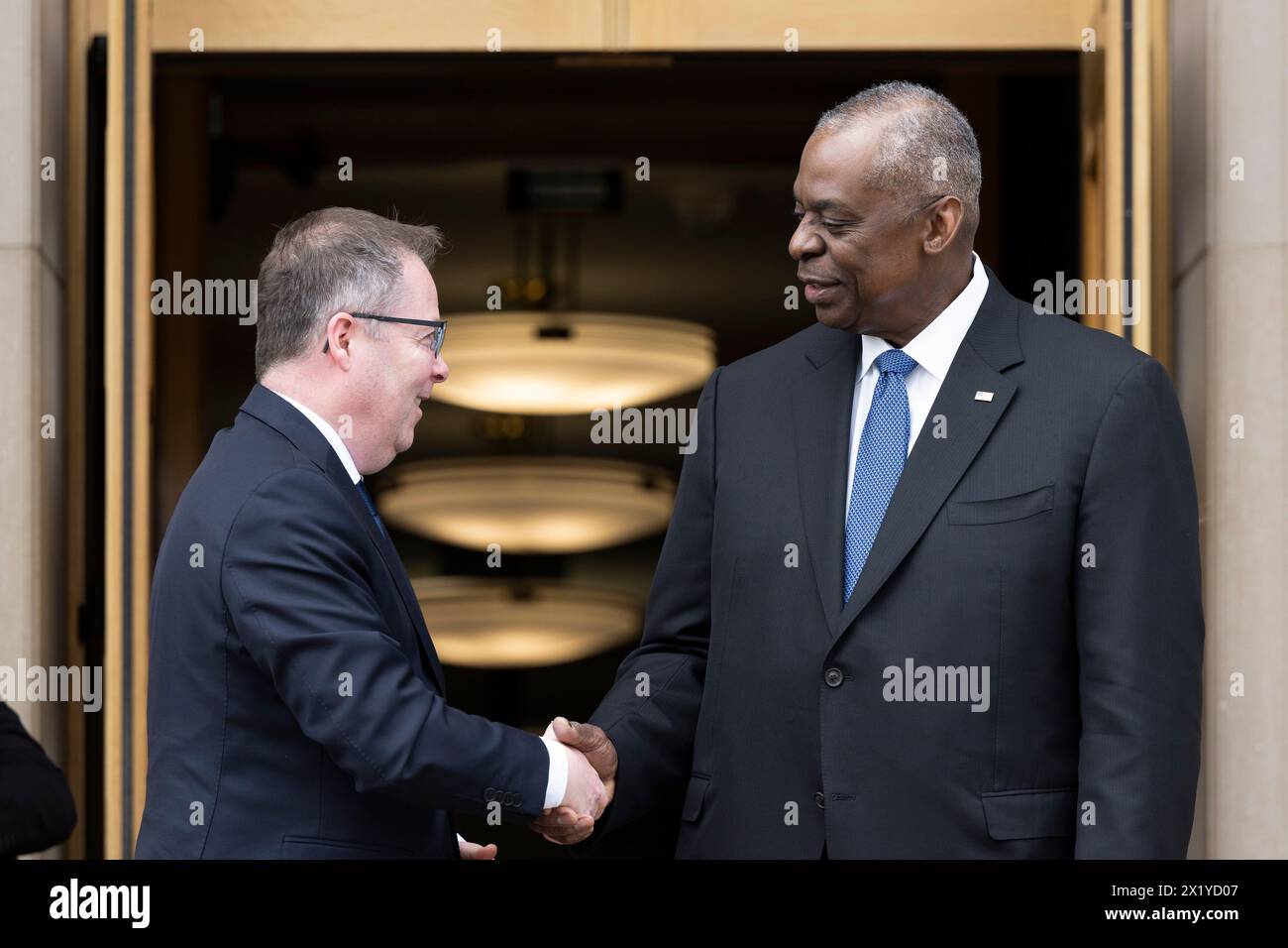 Secretary of Defense Lloyd J. Austin III greets Norwegian Defense ...