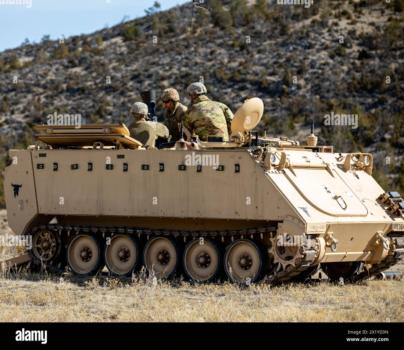 The mortar platoon of Headquarters Headquarters Command 1-163 Combined ...