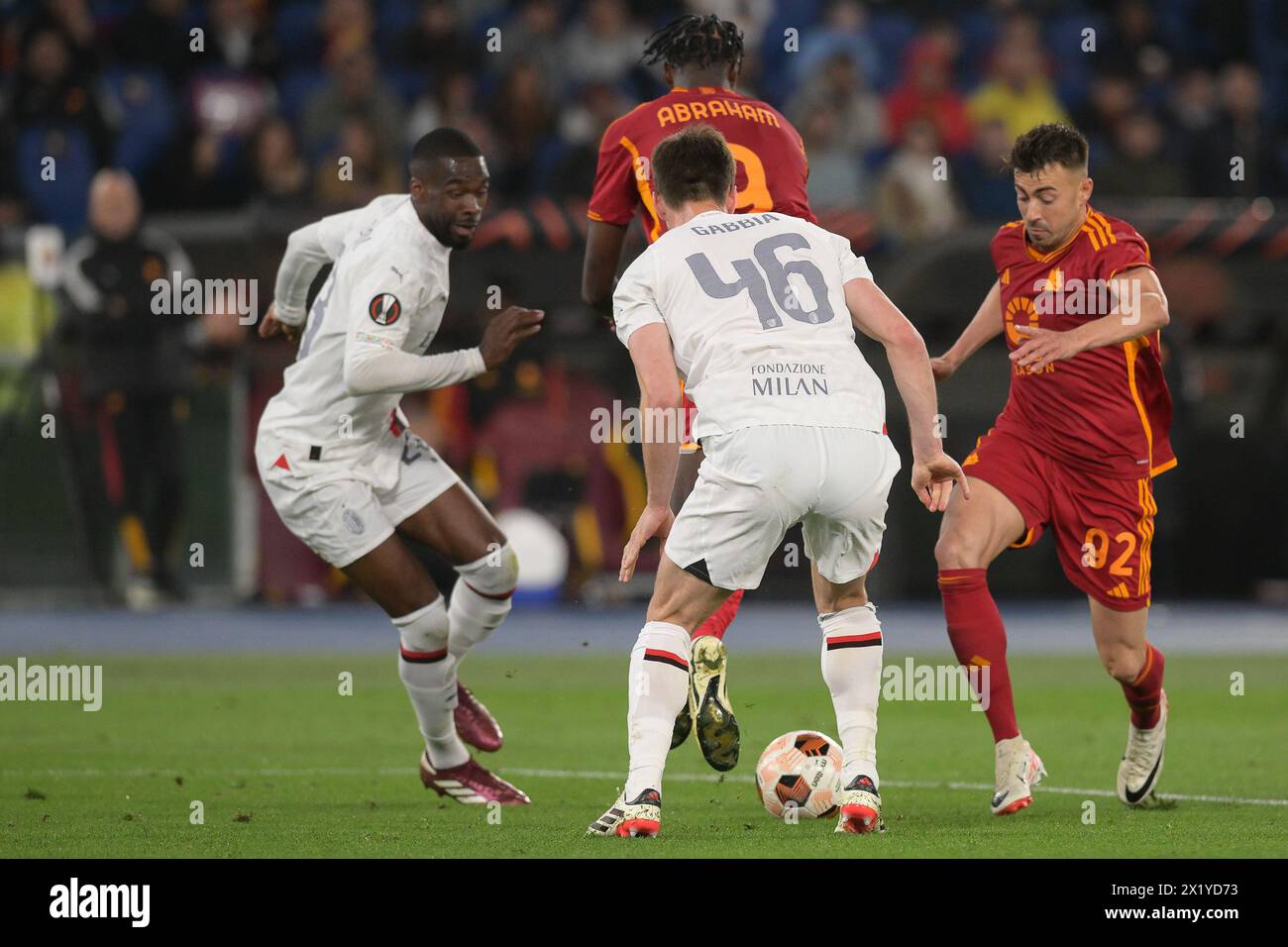 Stadio Olimpico, Rome, Italy. 18th Apr, 2024. Europa League, Quarter ...